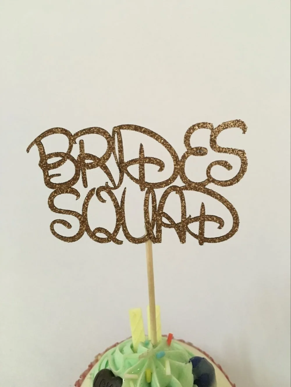 Glitter bride's squad Cupcake Toppers birthday tropical Wedding Bridal ...