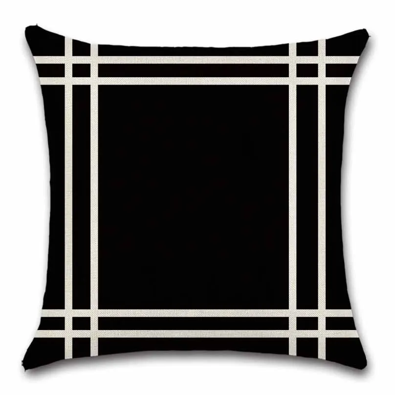 Black-Beige-Geometric-Pattern-Cushion-Cover-Decoration-Home-Sofa-Chair ...