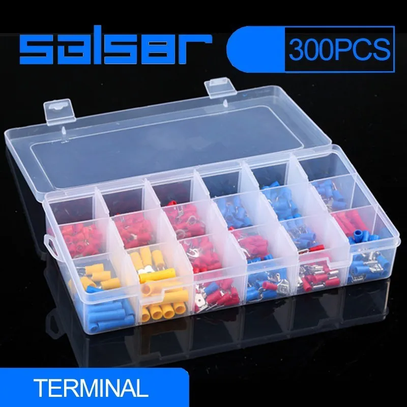 300pcs Electrical Wire Crimp Terminals Assorted terminales Set Kit ...