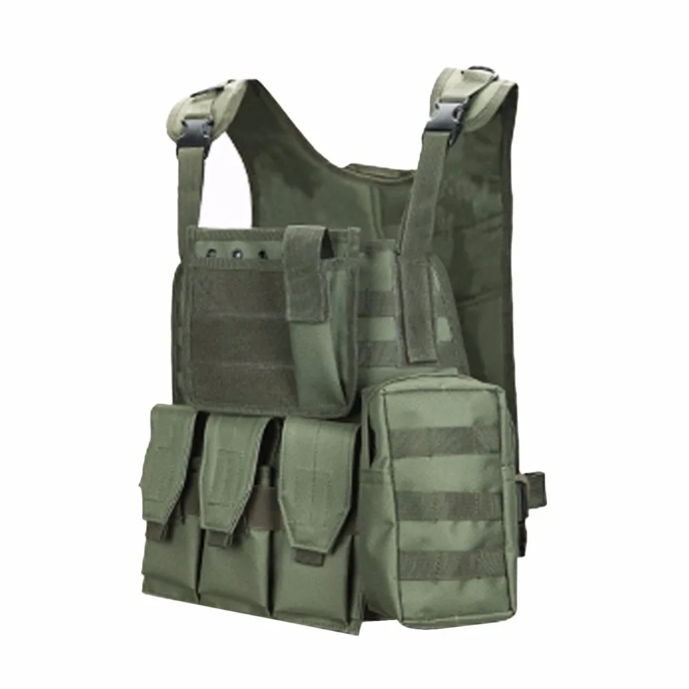 USMC Airsoft Military Tactical Vest Molle Combat Assault Plate Carrier ...