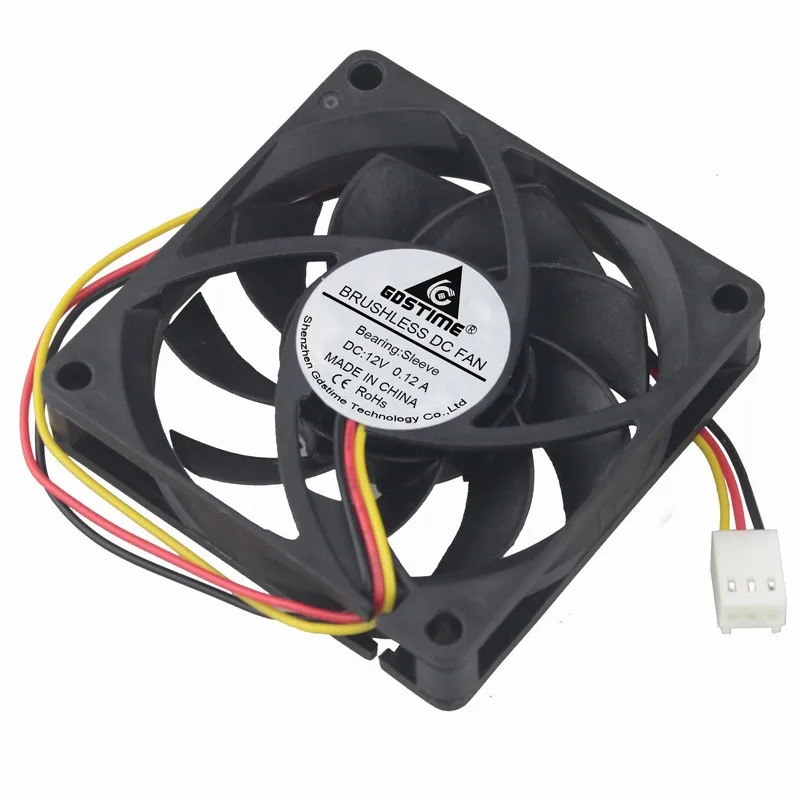 5 Pieces Gdstime 3Pin FG 70x70x15mm DC 12V Cooling Fan 70mm x 15mm PC ...