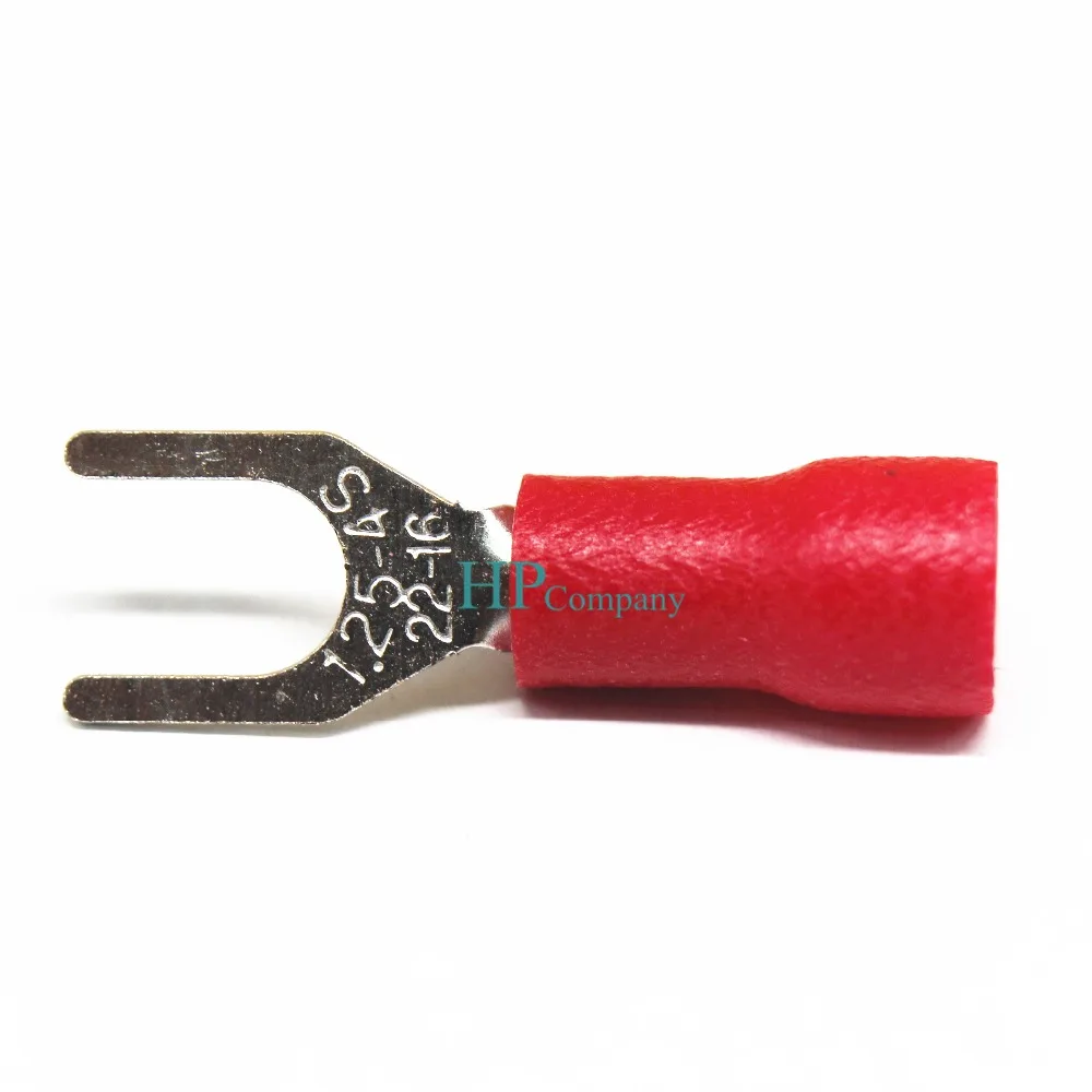 30PCS Cold Press Terminals SV2 4 Fork type pre insulated end head SV2 ...