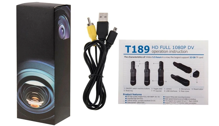 Discount !! T189 Mini Camera Full HD 1080P Secret Camera Wearable Small ...