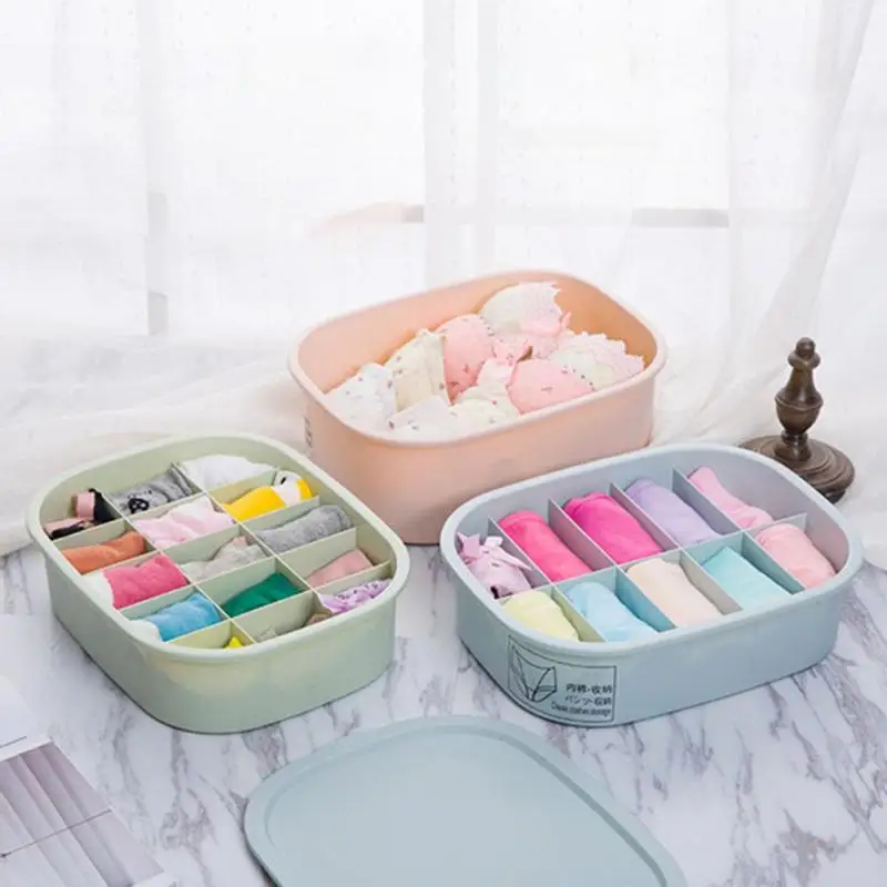 3 Styles 10 Grid 15 Grid Underwear Bra Storage Box Drawer Closet