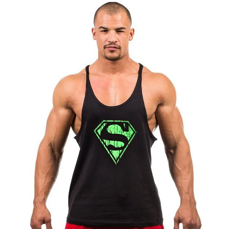 Bodybuilding Gym Tank Top Men Stringer Fitness Golds Gym Supermen ...