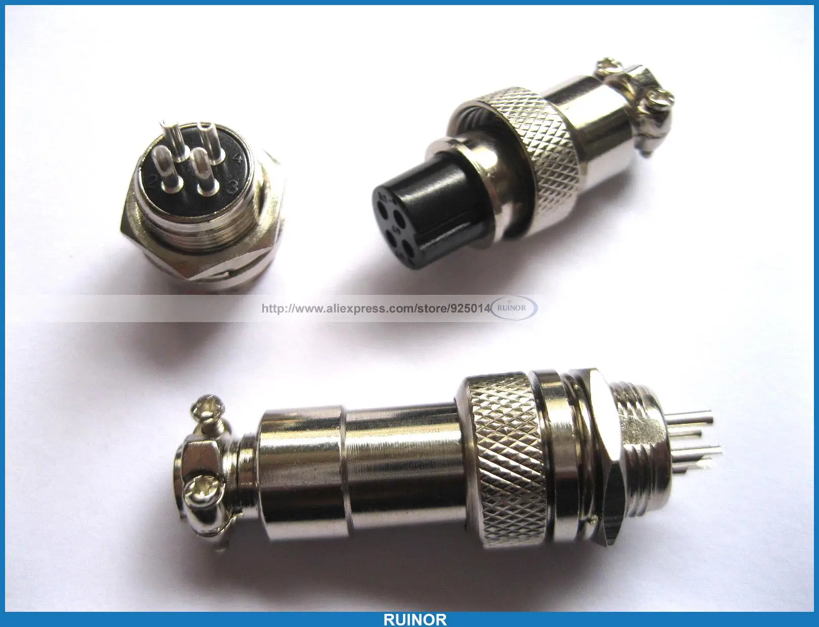 30 set x XLR 4 Pin 12mm Audio Cable Connector Chassis Mount-in ...