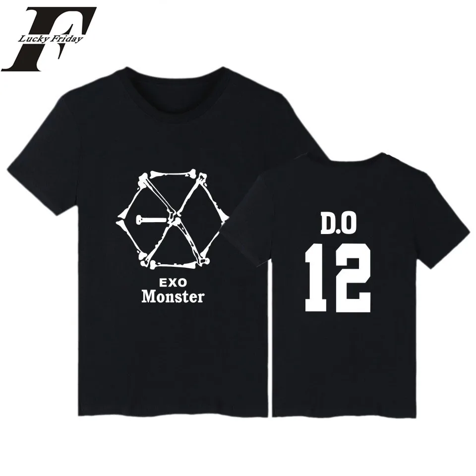 EXO Monster Funny T Shirt Women and Men Summer T Shirts Man's cotton ...