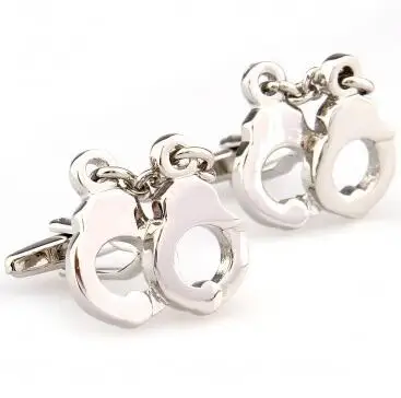 Handcuff Cufflinks Cuff Links Manacle Cuff Shape Shirt Button Novelty ...