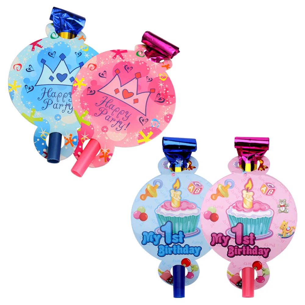 6 pcs a set ! Color Party Blowouts Whistles Kids Birthday Party Favors ...