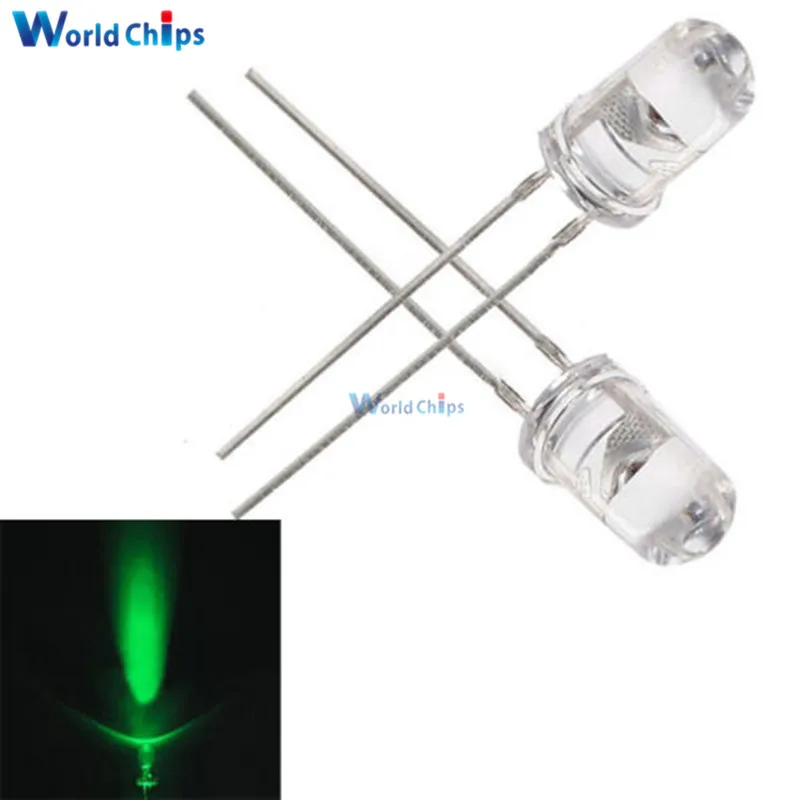 50PCS-5mm-LED-Leads-Round-Hat-Green-Light-High-Power-Super-Bright-Water ...