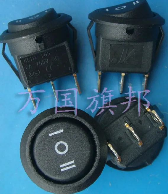 6a 250vac Diameter:20mm 3p 3t Rockey Switch / Circular Switch Below ...