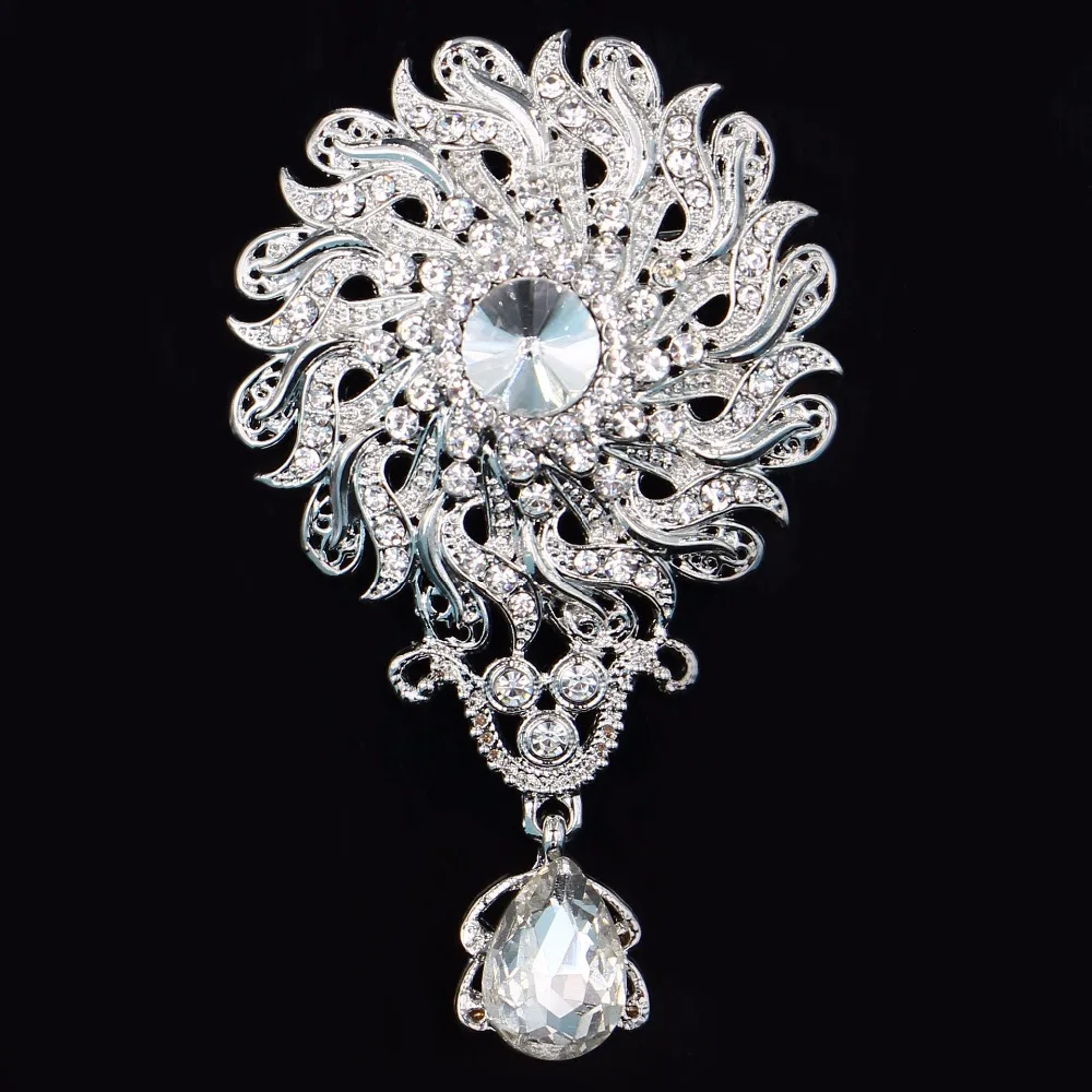 DIEZI-Luxury-White-Crystal-Water-Drop-Brooches-for-Wedding-Women-Party ...