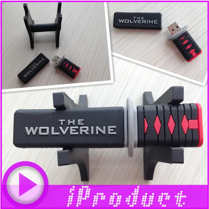 USB Wolverine Sword USB Samuri Sword Flash drive blade stand memory ...