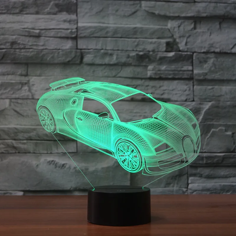 LED-toys-Action-figures-new-car-remote-control-3D-lamp-seven-color ...