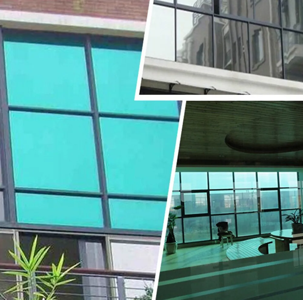 1.52m10m Green&Silver Solar Tint Privacy Protection Commercial Window ...