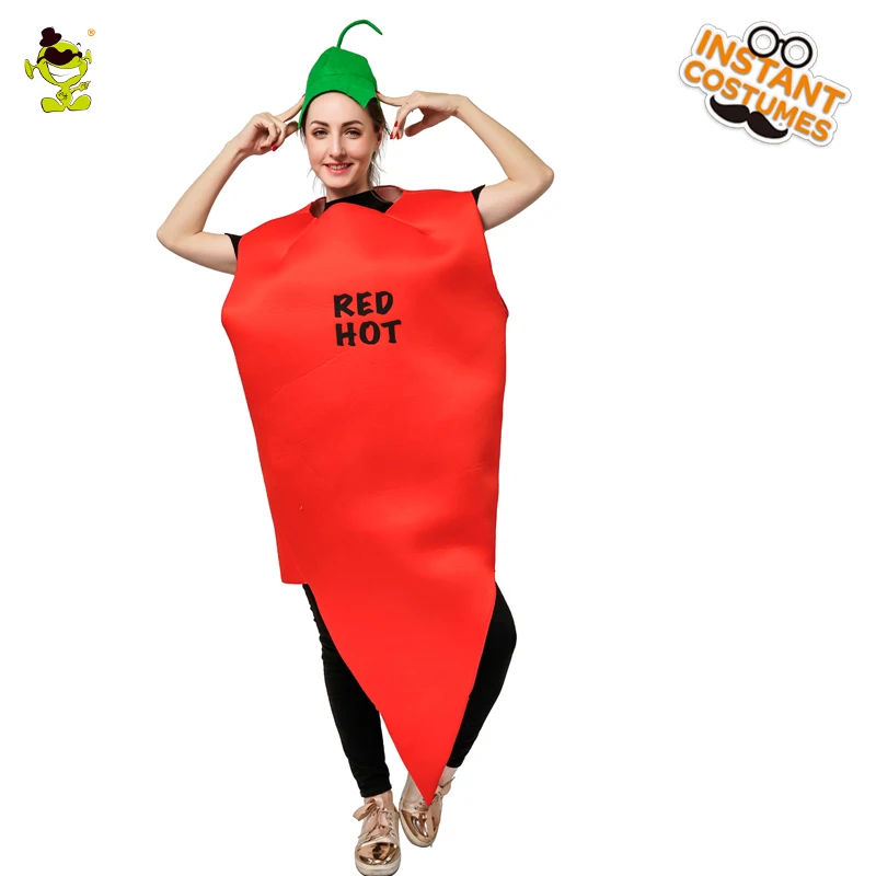New Ladies Red Hot Chilli Pepper Costume In Carnival Party Role Play ...