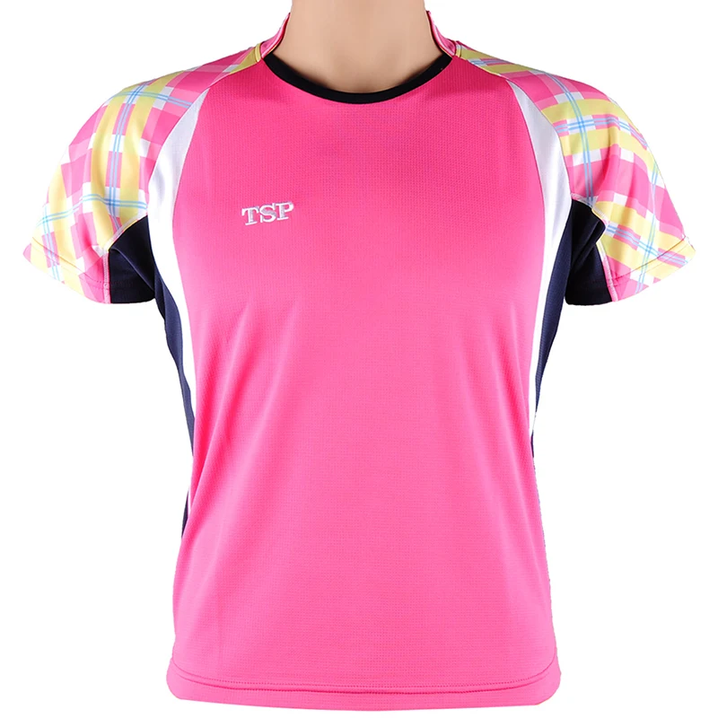 TSP high Quality Table Tennis pink Jerseys for women Training T Shirts ...