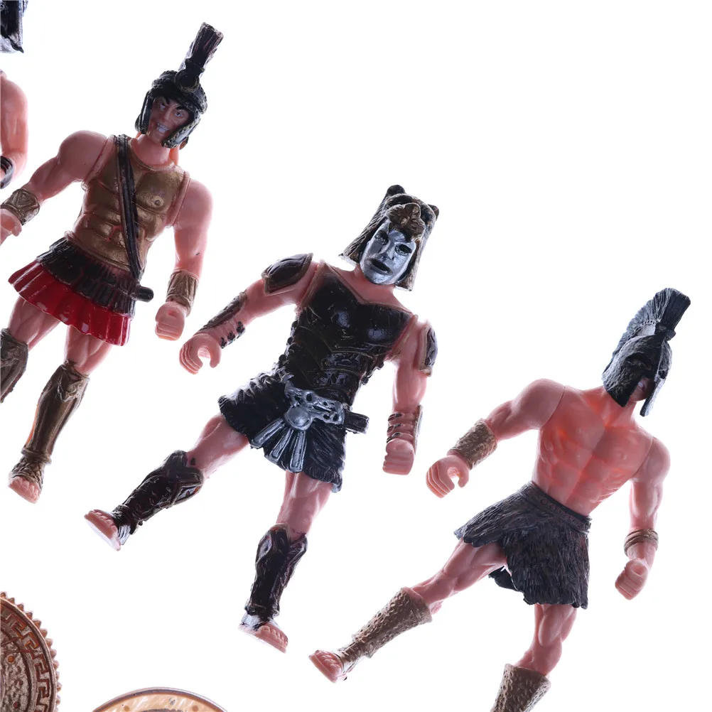 6pcs/lot Ancient Roman Soldier Gladiator Model Figures DIY Plastic ...