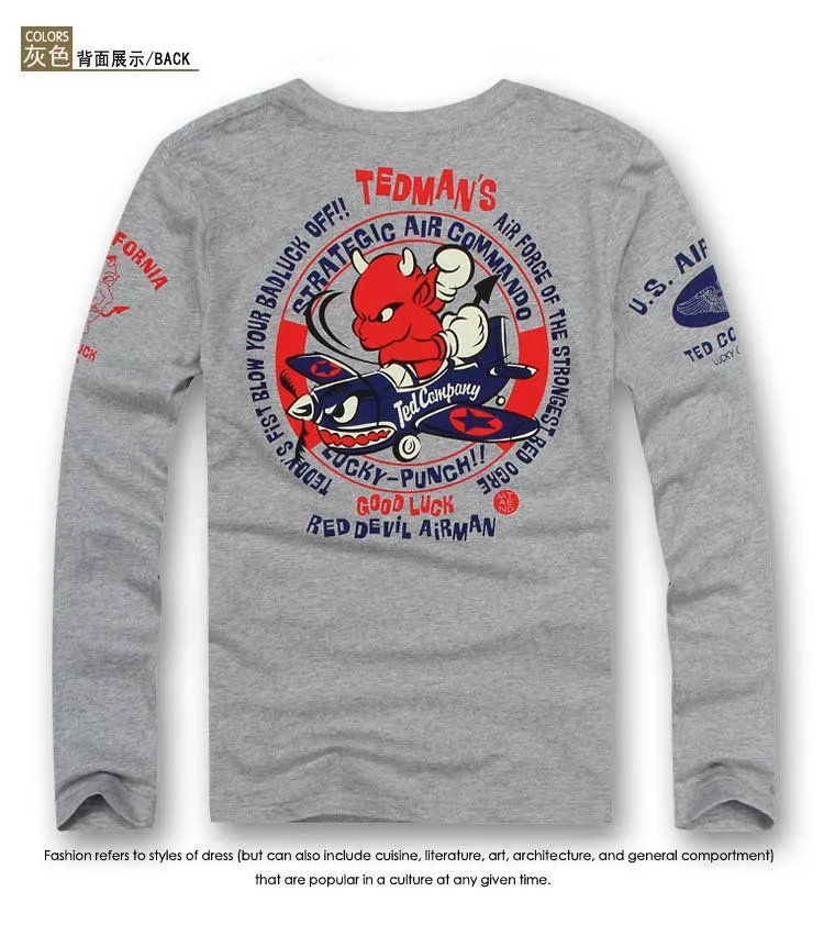 Original Design Good Luck Ted Red Devil Airman Force Conpany Print Men ...