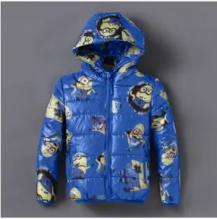 For 3 10 Yrs 2016 Minion Boy Coats Hooded Character Winter Boy Kids ...