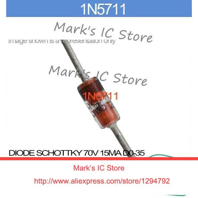 1N5711 DIODE SCHOTTKY 70V 15MA D0 35 1N571 1N571 1N57 1N5711 1N5 1N5711 ...