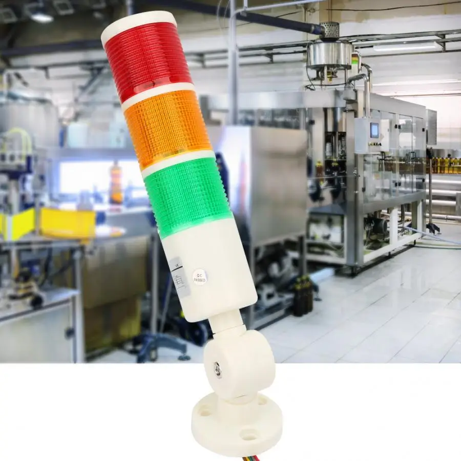 24V CNC Machine Warning Light Red+Green+Orange 3 Color Flashing Bright ...