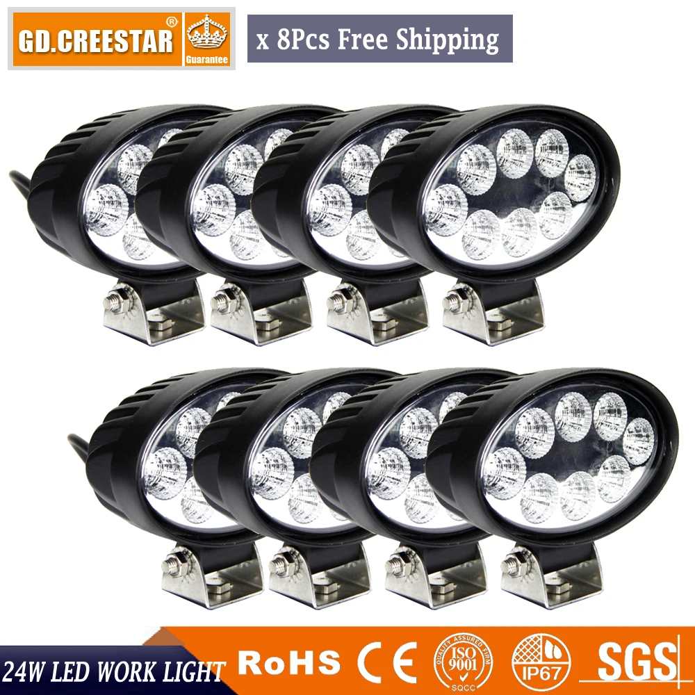 24watts 5.5inch Oval led tractor lights 12v 24v led offroad Lamps ...