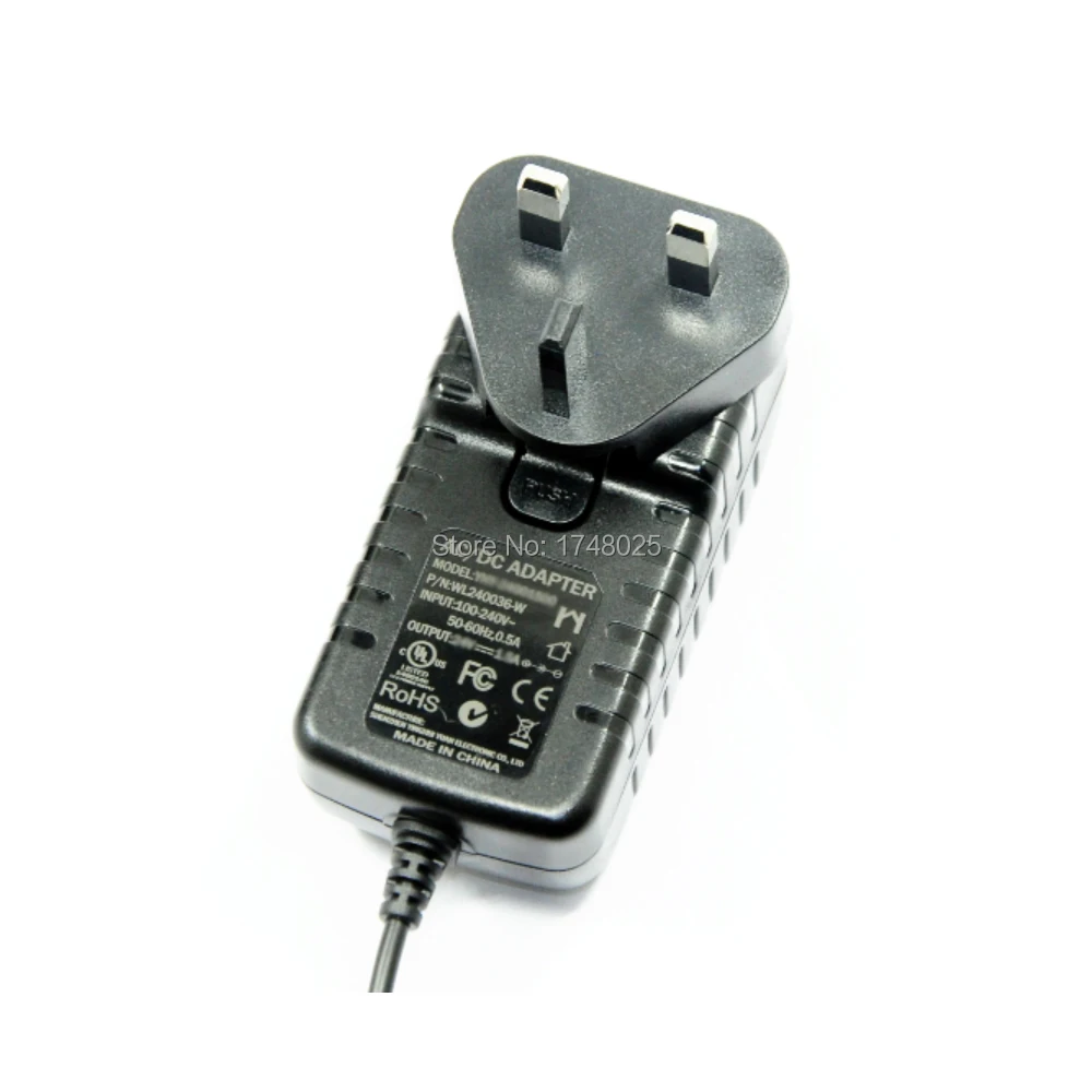 Free ship UK plug 24vdc adaptor 24 volt 0.1 amp 2.4 watt transformer ...