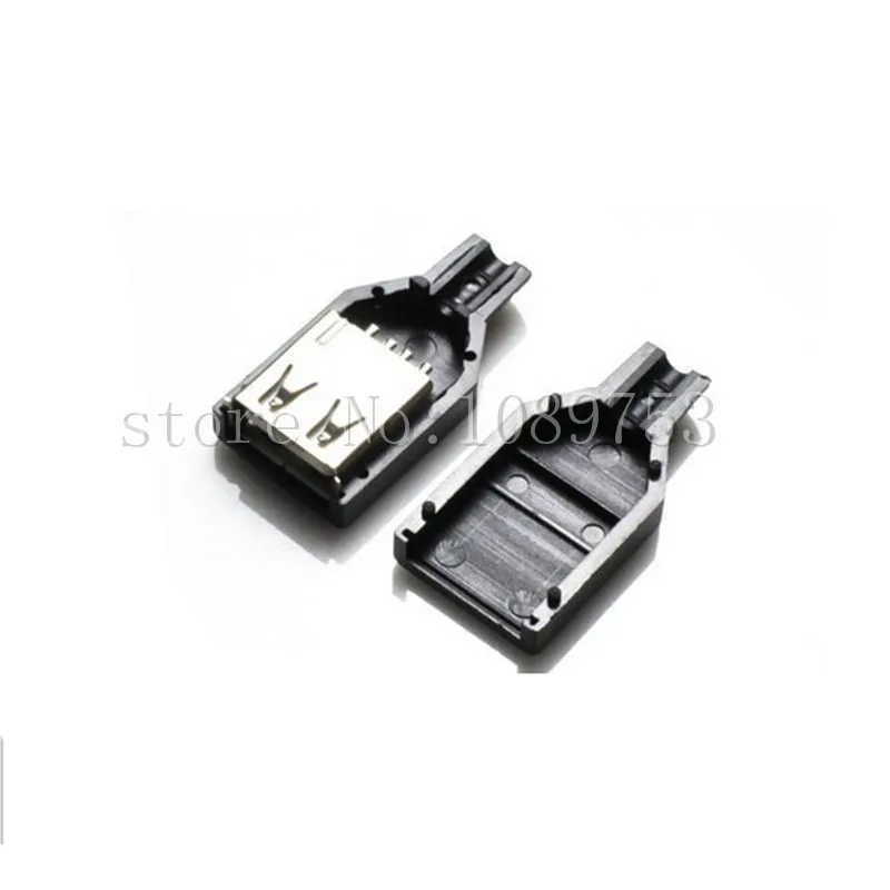 20pcs USB 2.0 A Female Plug Socket Connector&Plastic Cover USB Plug ...