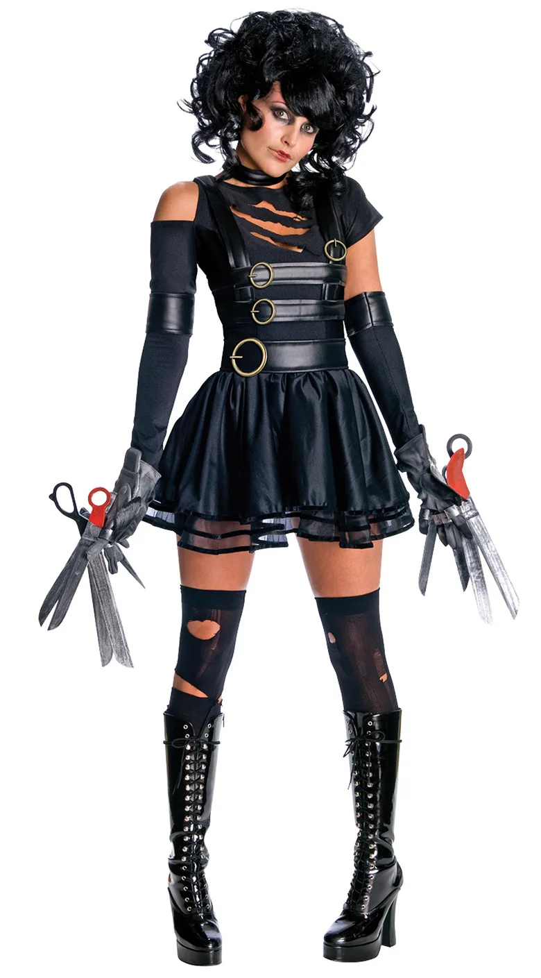 2016 New Adult Womens Sexy Halloween Party Edward Scissorhands Costumes