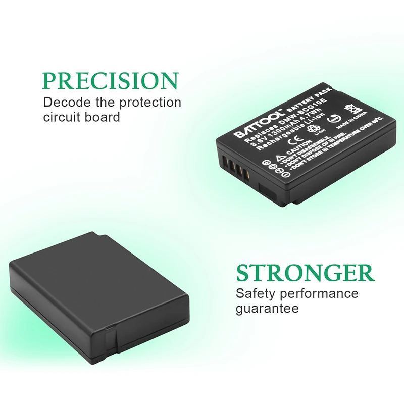 Battool 1* Камера Батарея для цифрового фотоаппарата Panasonic Lumix DMW-BCG10 ДМВ BCG10 BCG10E ...