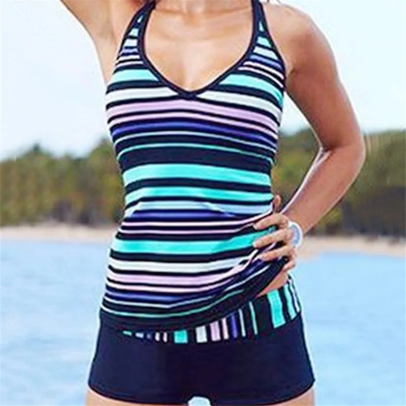 2018 S 5xl New Arrivals Striped Women Bikini Set European Style Two