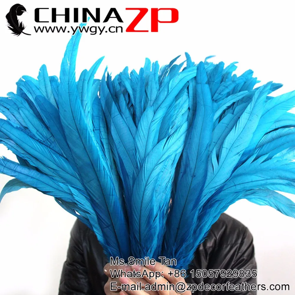 Chinazp Feather 35~40cm(14~16inch) Beautiful Decolorizing Turquoise ...