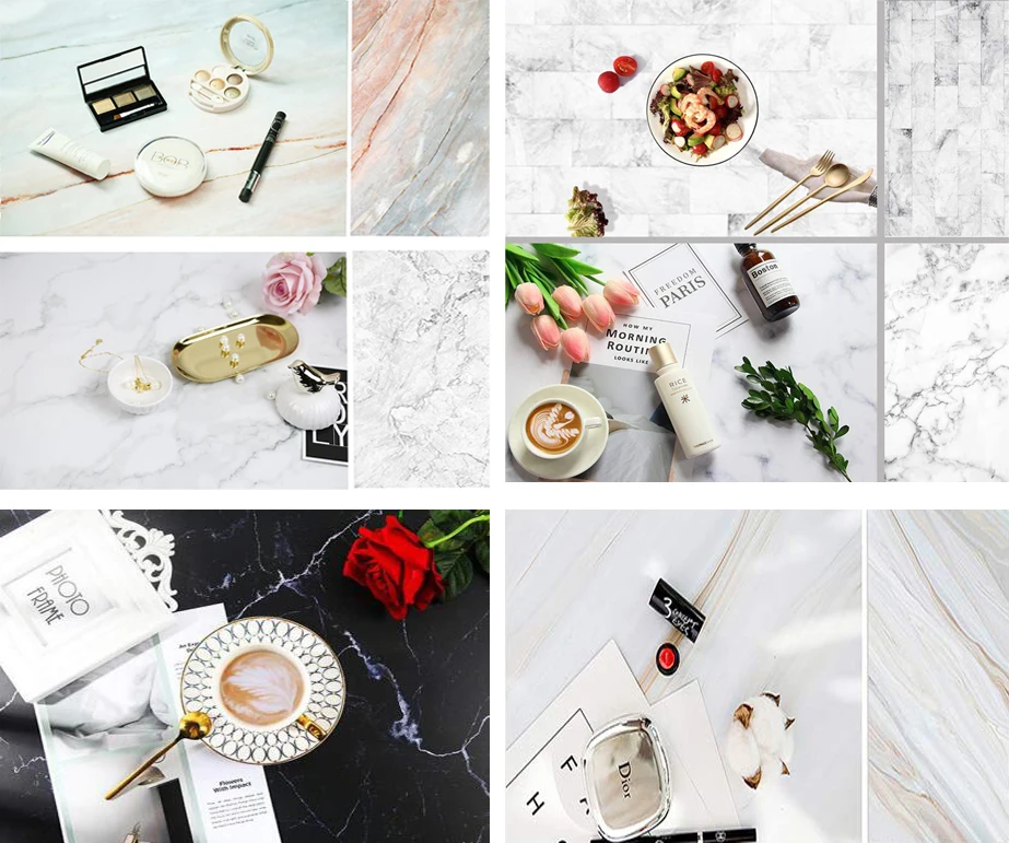 BEIPOTOMarble photography backdrop small size wood flower floor photo ...