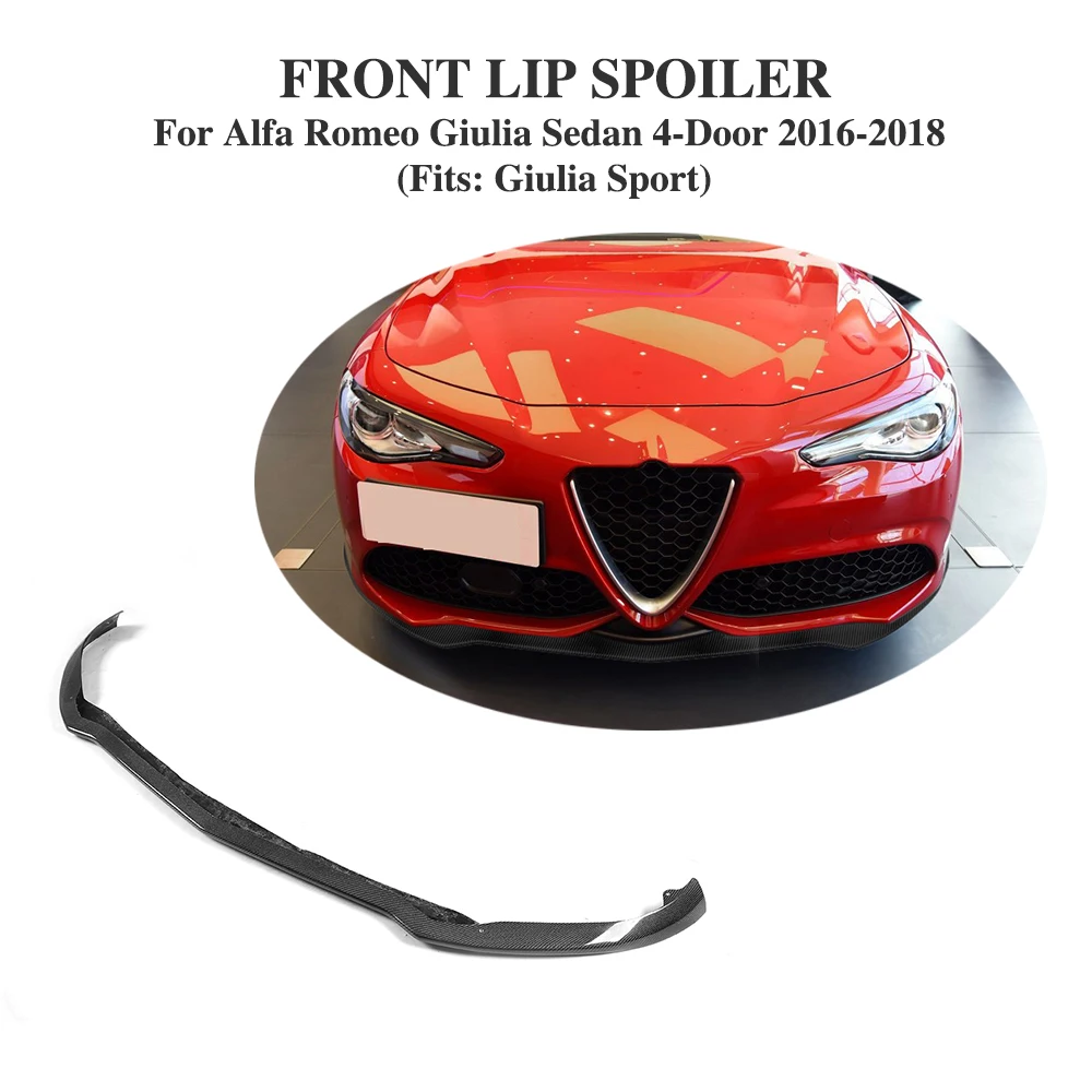 Carbon Fiber Car Racing Front Bumper Lip for Alfa Romeo Giulia Sedan 4 ...