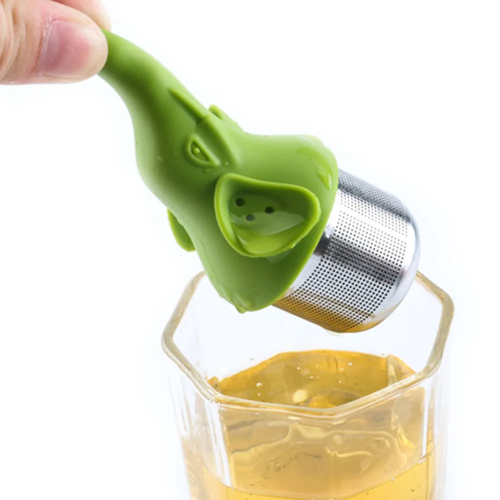 Creative Elephant Shaped Tea Strainer Stainless Steel Teaspoon Infuser Filter Empty Tea Bag Leaf