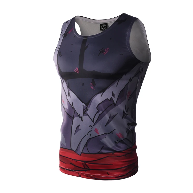 Men 3D Animation Compression Shirt Tight Fitting Dragon Ball Naruto ...