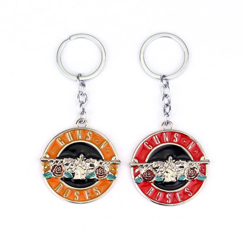 Mqchun Rock Music Gnr Guns N' Roses Band Logo Metal Keychain Guns N ...