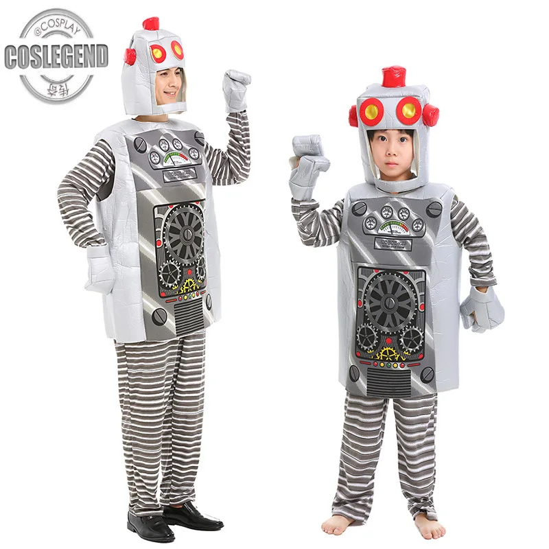 Disfraz de Robot para niños y adultos, divertido disfraz de Halloween ...