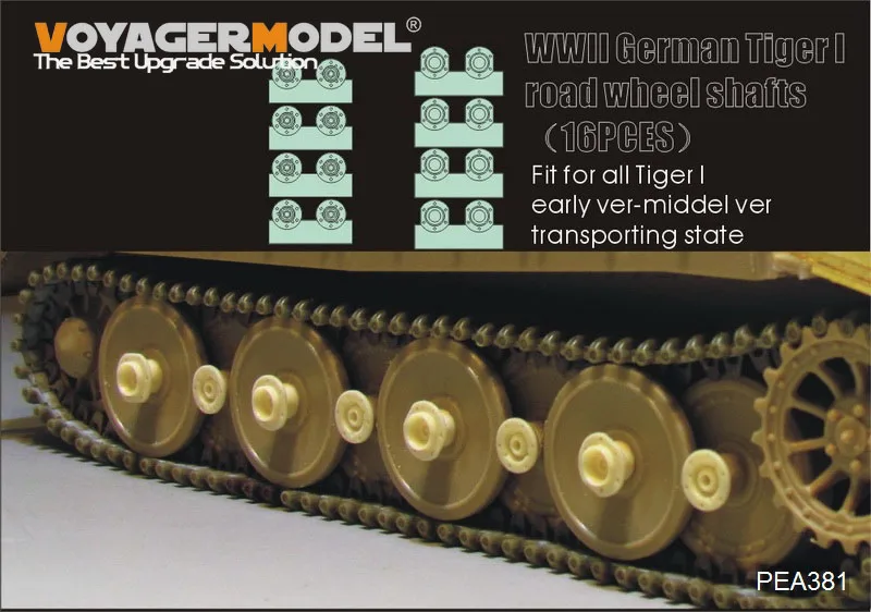 KNL HOBBY Voyager Model PEA381 World War II German Tiger I tank wheel ...