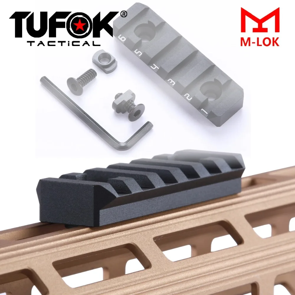TuFok Mlok Rail Picatinny Rail Adapter M lok SLOT SYSTEM 6 Slot ...