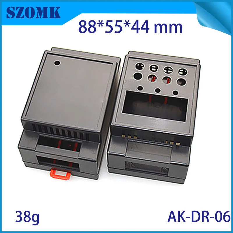 10 pcs abs plastic din rail wall mount housing case for control cabinet ...