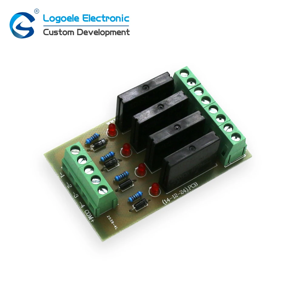 Solid State Relay Module 4 Channel High Level Control Panels Dc 12V ...