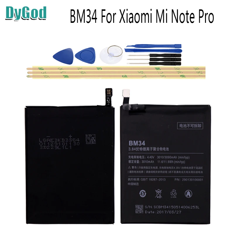 BM34 para Xiaomi Note Pro batería para Xiaomi Mi Note Pro batería acumulador 3090mAh ...
