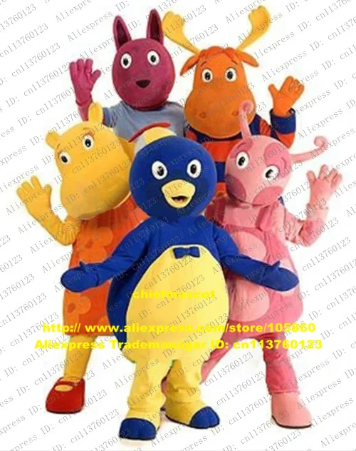 Fancy Colorful Austin Pablo Tasha Tyrone Uniqua Mascot Costume Mascotte ...