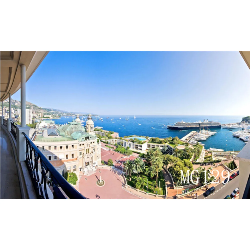 LB Tropical European Town Sightseeing Place Customized Vinyl Backdrops ...