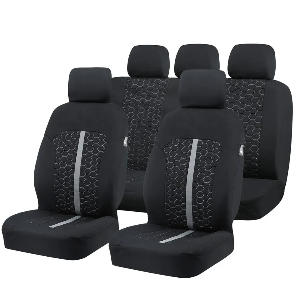 Car Seat Covers Fabric Seat Covers Breathable Full Set Front Back