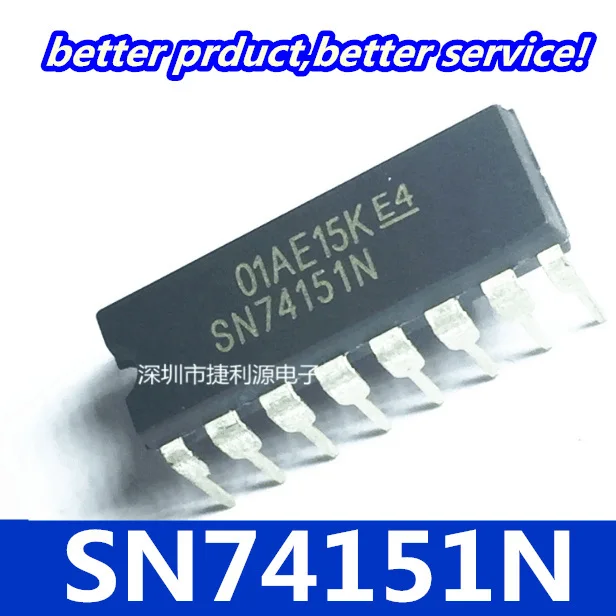 Freeshipping 10 pçs/lote SN74151N SN74151 DIP16 SN74151AN 8 linha a ...