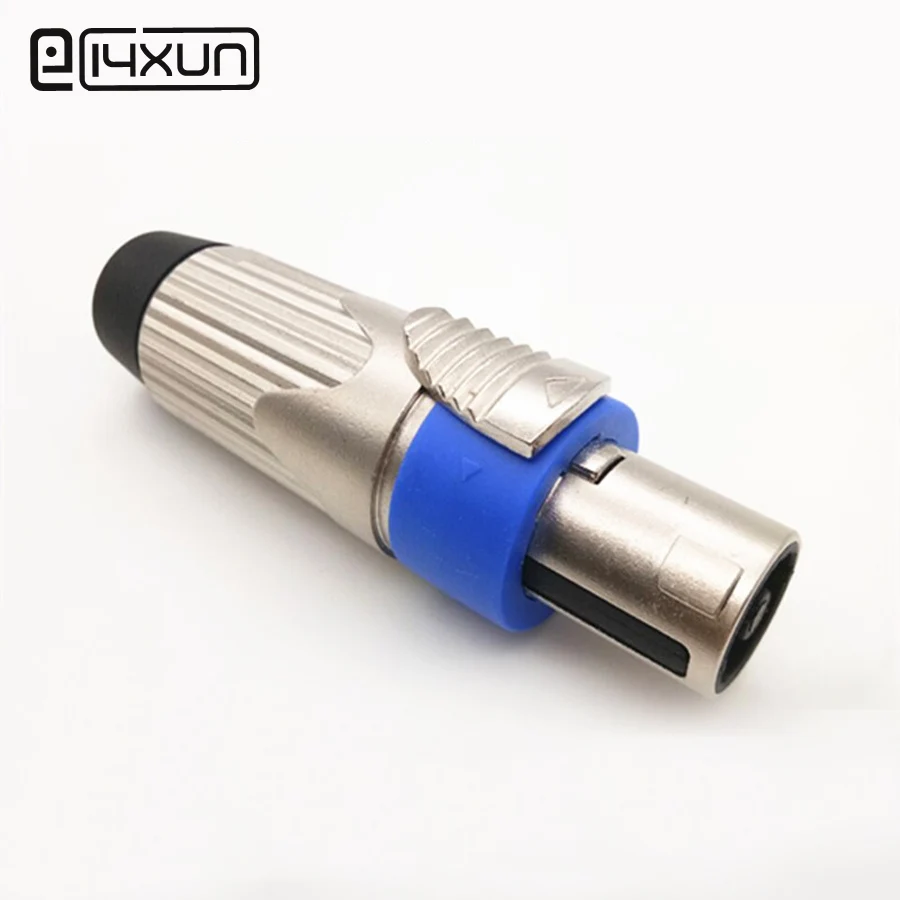 1PCs Speakon 4Pin Speaker Connector Adapter Copper Pin Professional XLR ...