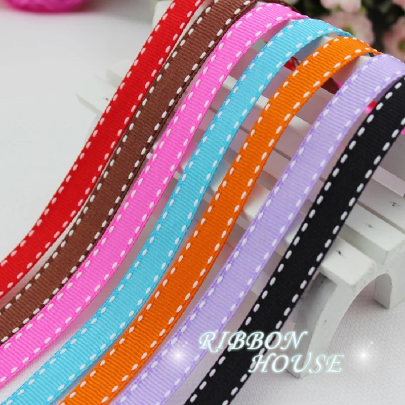 (25 Yards/roll) 3/8'' (10mm) Grosgrain Colored Ribbon Wholesale Gift ...